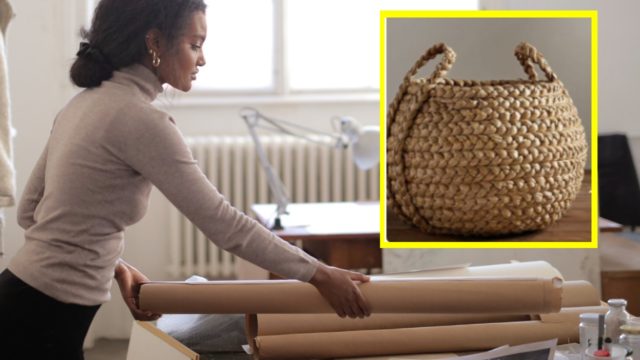 Cómo hacer canastas tipo mimbre con papel kraft para decorar tu casa ...
